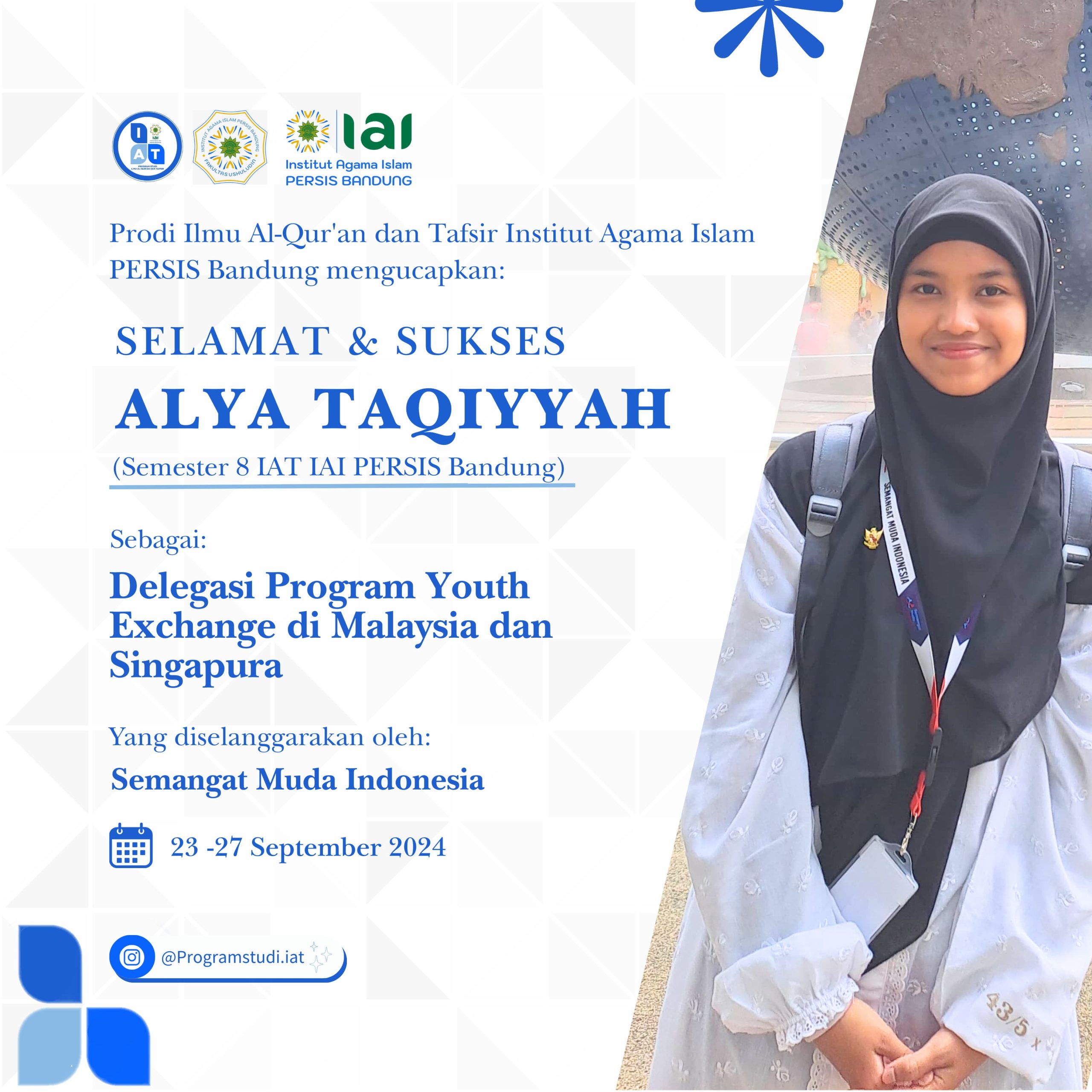 Alya Taqiyyah, Mahasiswi Ilmu Al-Qur'an dan Tafsir IAI PERSIS Bandung ...
